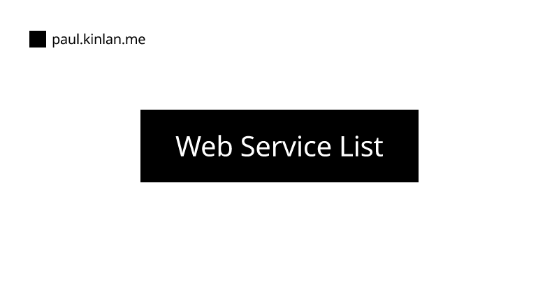 Web Service List | Modern Web Development with Chrome